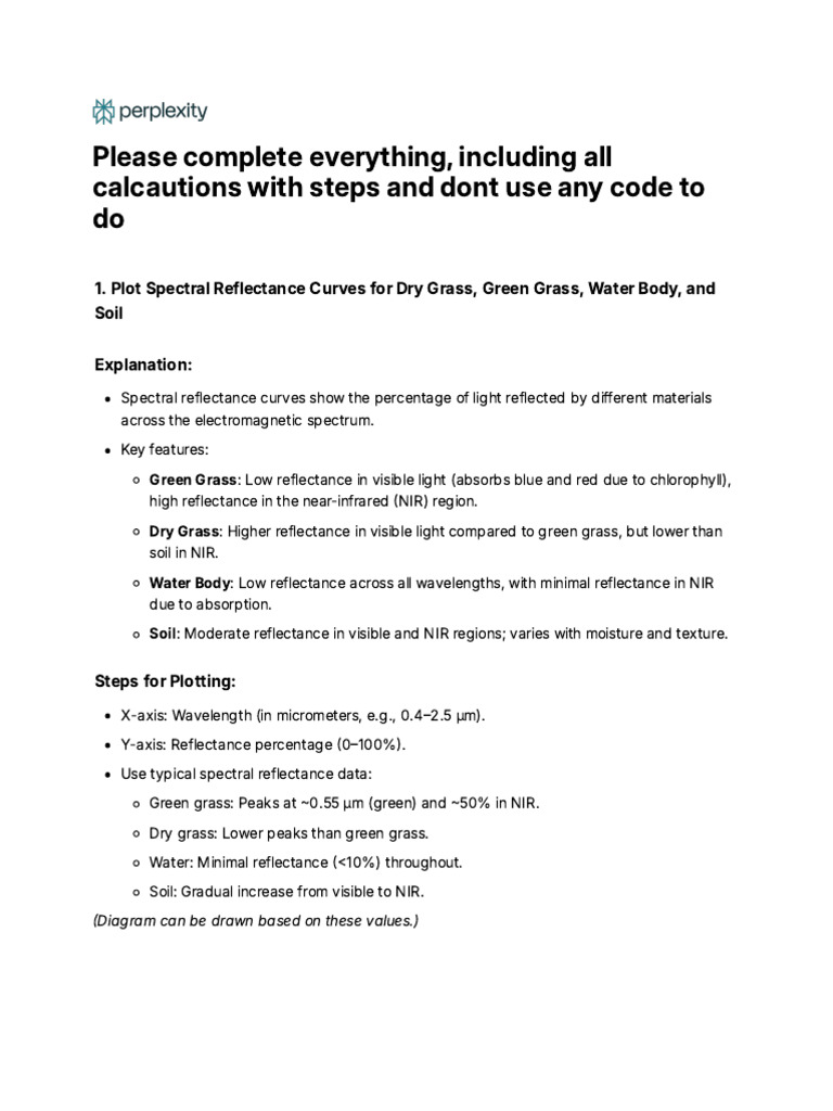 Please Complete Everything, Including All Calcauti | PDF | Infrared ...