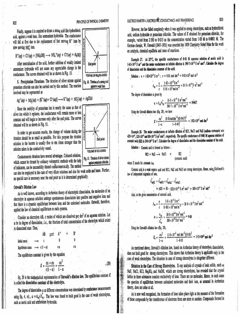 Puri Sharma Pathania Ostwald Dilution Law | PDF