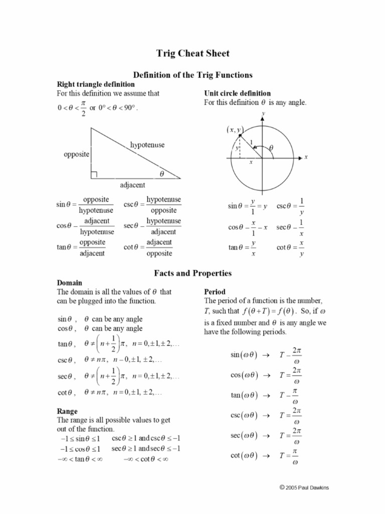 Formulario Trigo | PDF