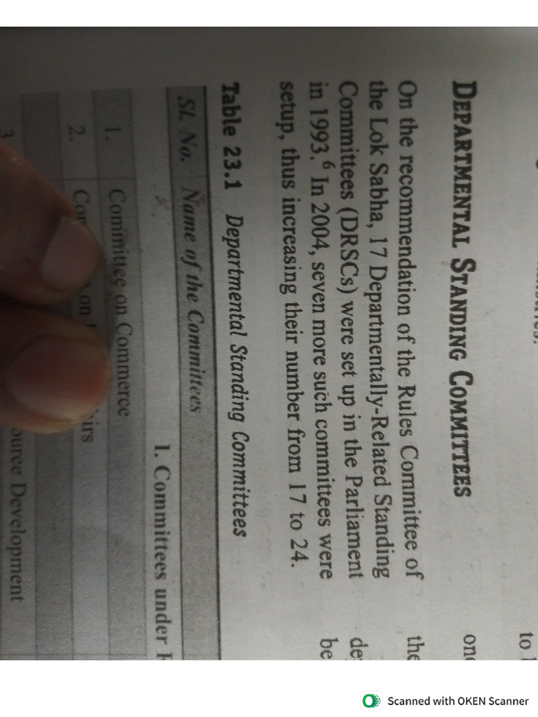 Role of Standing Committees in Reviewing Bill | PDF