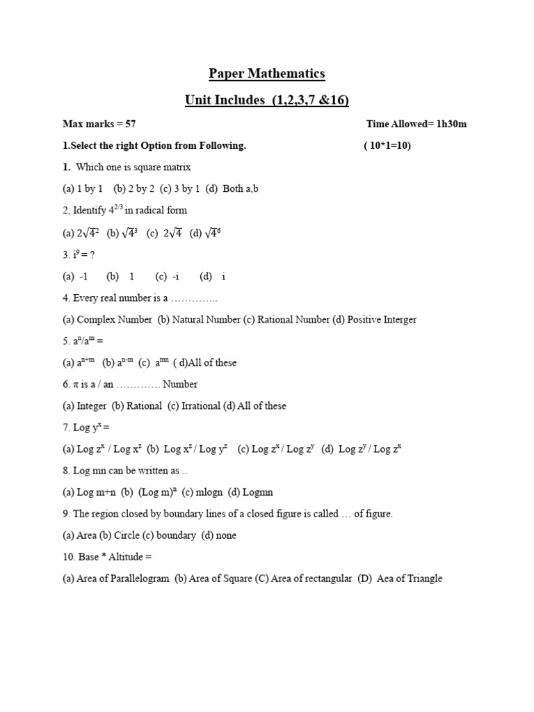 Paper Mathematics | PDF