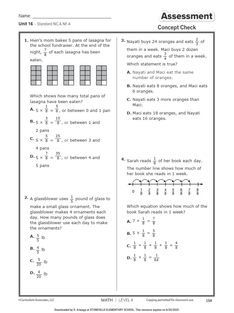 TUM04 NC SE U16 Concept Check | PDF | Foods