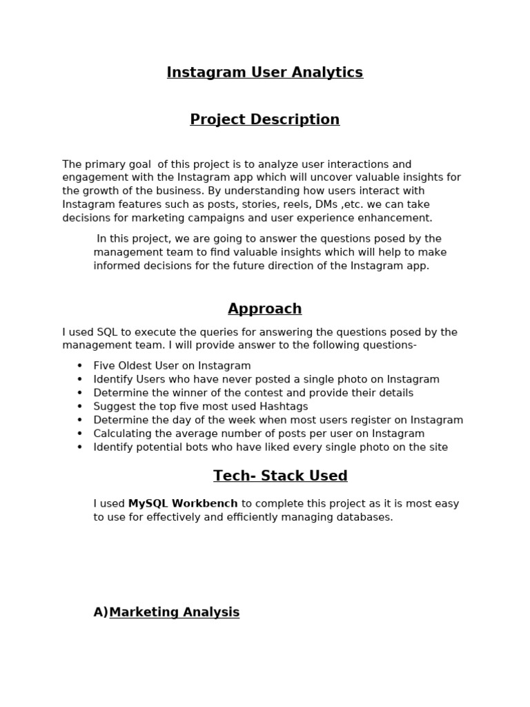 Instagram User Analytics (1) | PDF | Databases | Analytics
