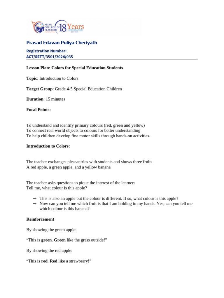 Special education | PDF | Learning