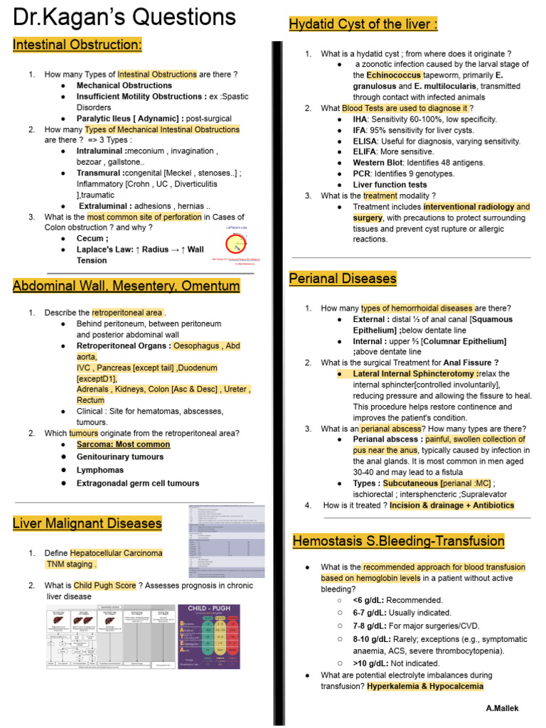 Dr.Kagan's Questions | PDF | Esophagus | Medical Specialties