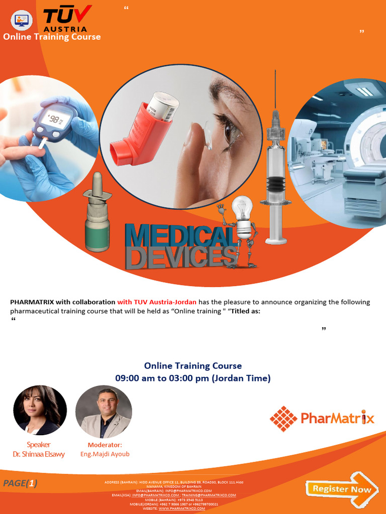 EU MDR Training Course Overview | PDF | Medical Device | Regulatory ...