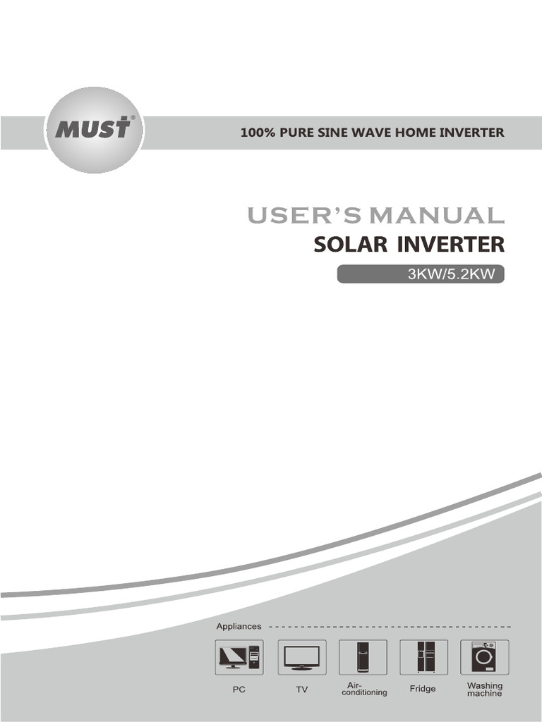 PV1800 3-5.2KW PRO User Manual | PDF