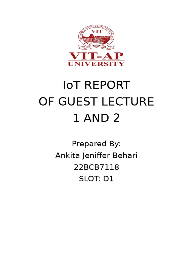 IoT REPORT | PDF | Internet Of Things | Computer Security