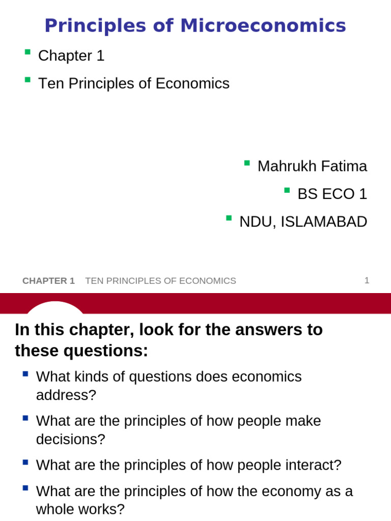 Mankiew Chapter 1 | PDF | Market (Economics) | Economics
