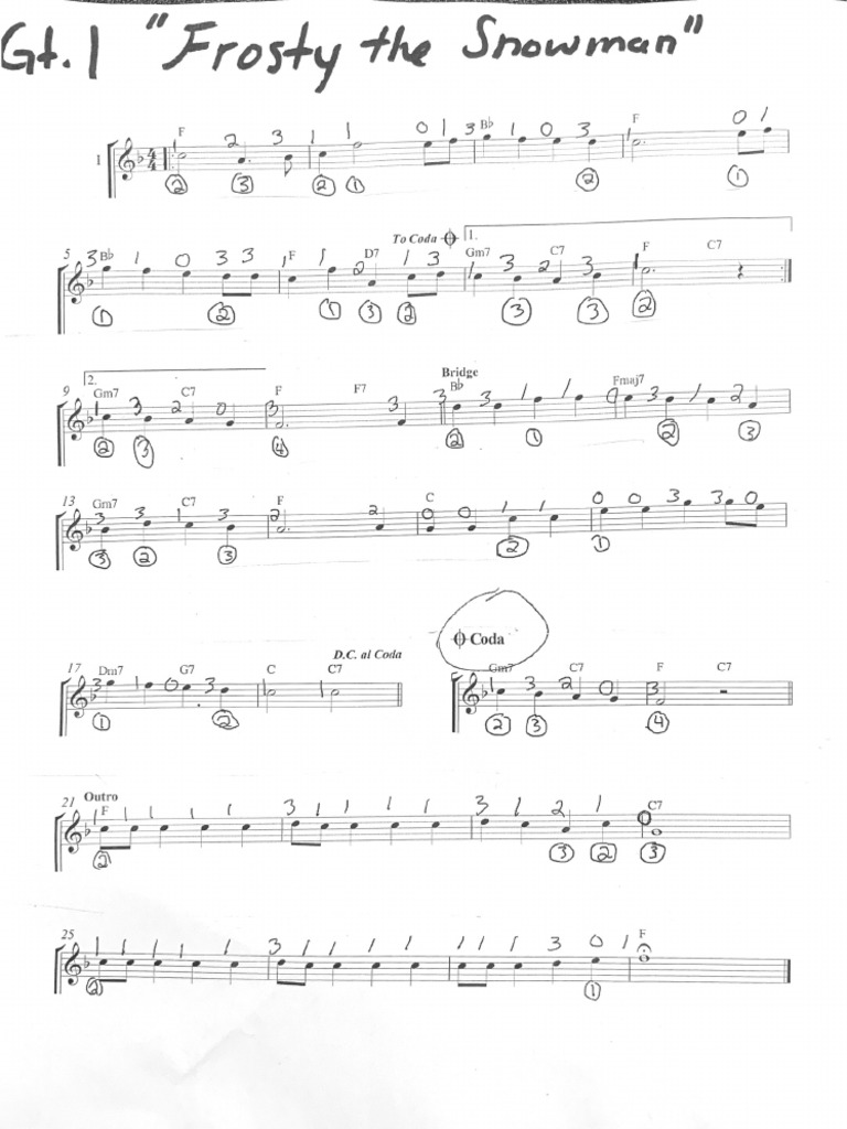 Frosty The Snowman Parts | PDF