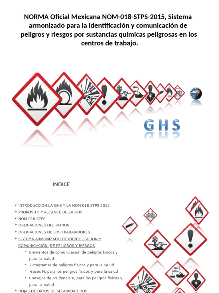 NOM-018-STPS-2015 - Presentacion - P1 | PDF