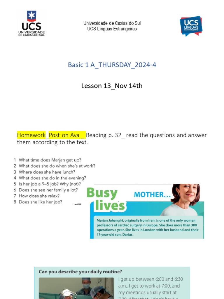 Homework Basic1A L14 Nov 14th Reading Post On AVA | PDF