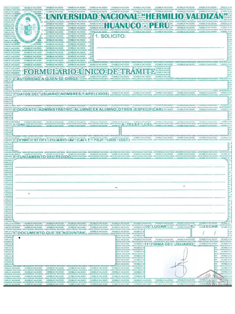 01 A - FUT Formulario Único de Trámite | PDF