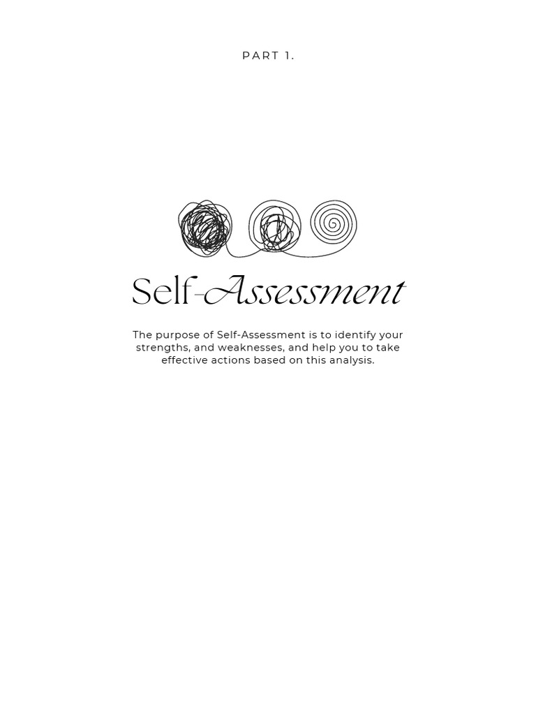 Self-Assessment Worksheets (A4) | PDF | Mind | Thought