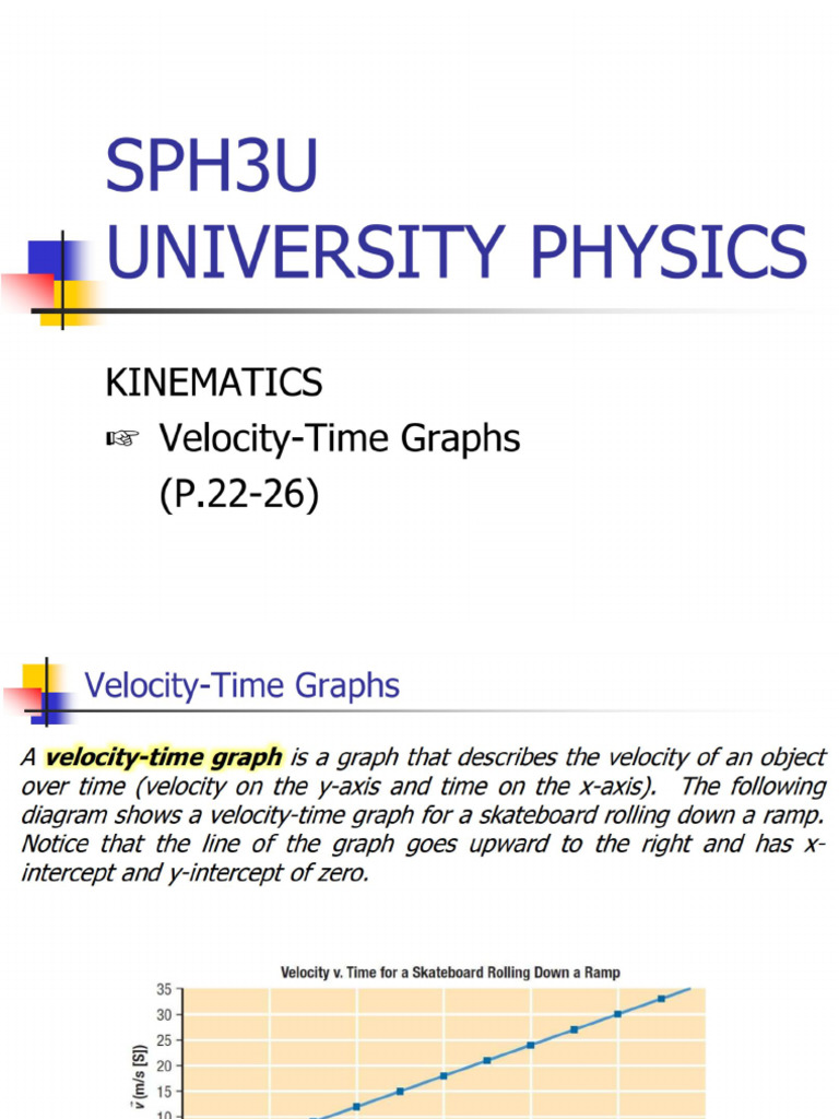 12 Velocity Time Graphs | PDF