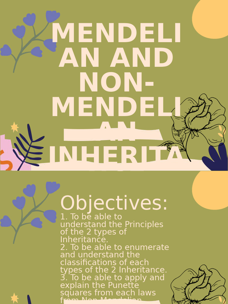 Mendelian and Non Mendelian Inheritance PDF | PDF | Dominance (Genetics ...