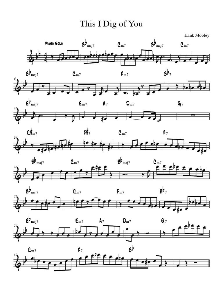 Hank Mobley - This I Dig of You | PDF
