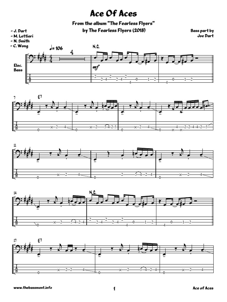 The Fearless Flyers-ace_of_aces-tab | PDF | Entertainers | Music Organizations