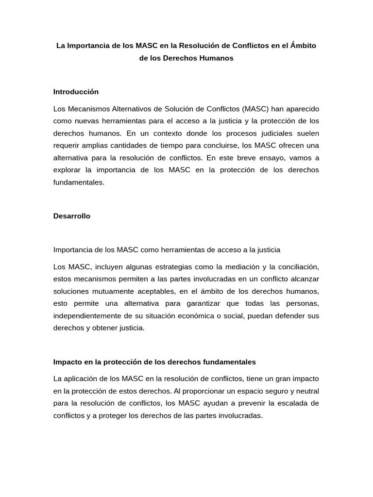 Ensayo CEDH | PDF | Mediación