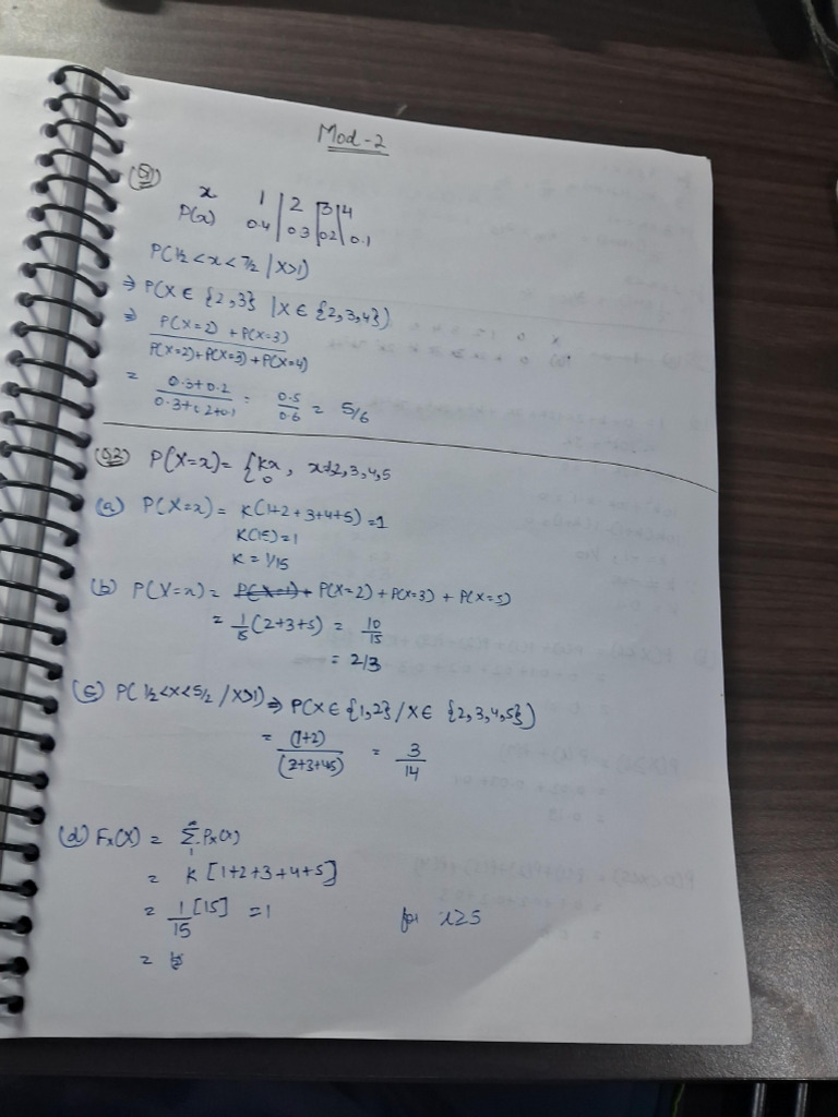 Mod 2 Probability, 23BCE11084 | PDF
