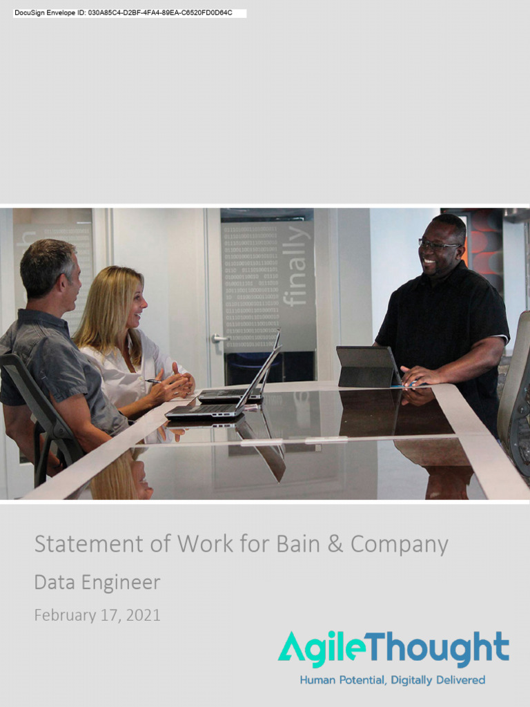 SOW for Data Engineering at Bain & Company | PDF | Scrum (Software ...