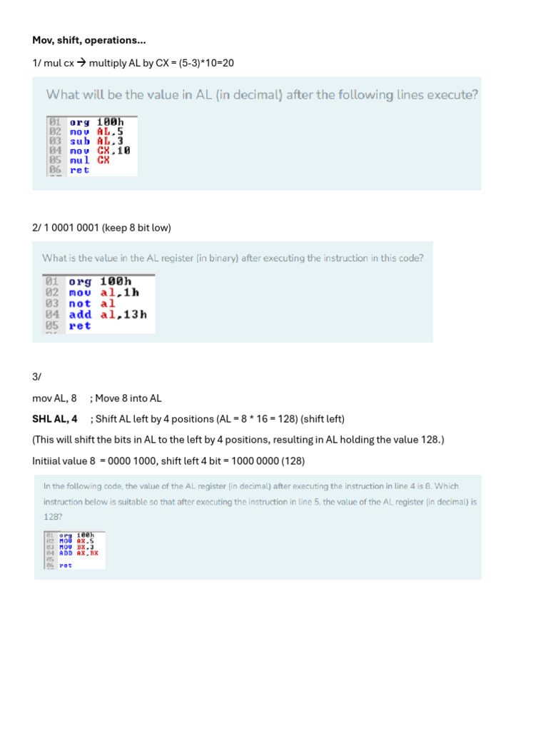 QuizAssembly_check | PDF | Digital Electronics | Computer Architecture