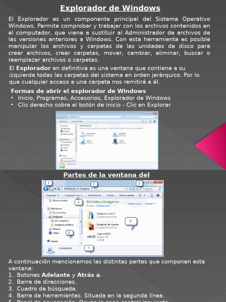 3 explorador de windows | PDF | Archivo de computadora | Ventana (informática)