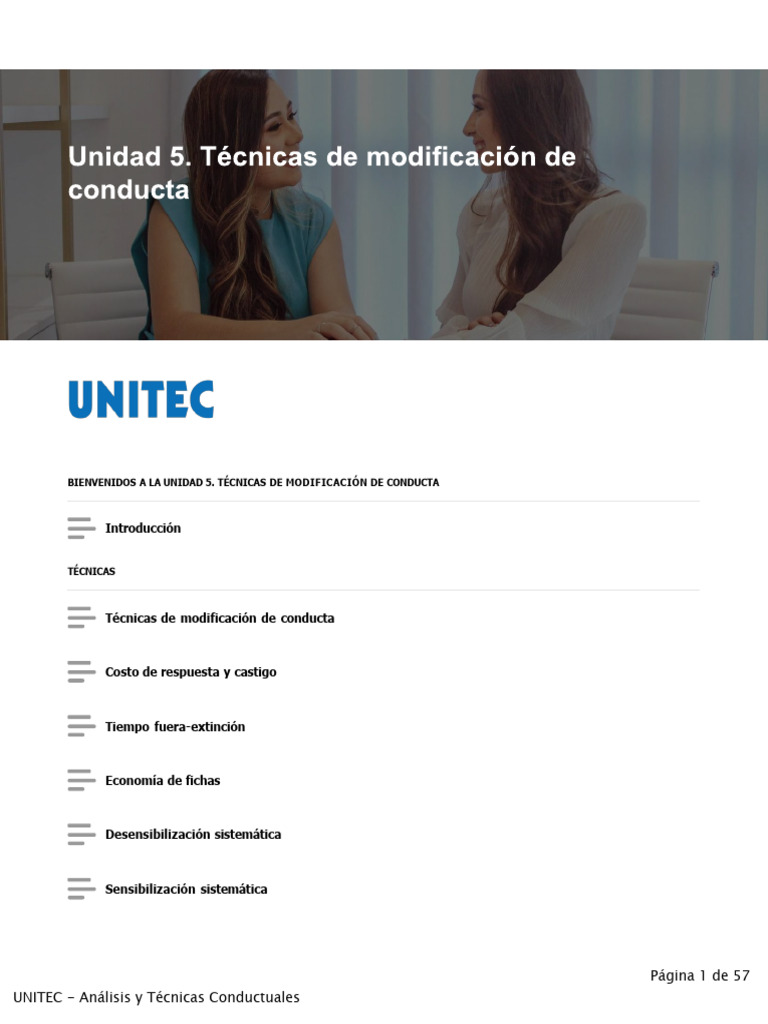 Técnicas de Modificación Conductual | PDF | Terapia conductual ...