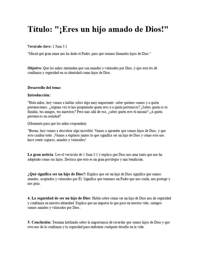 Predica de Niños | PDF | Esther | Contenido del Nuevo Testamento