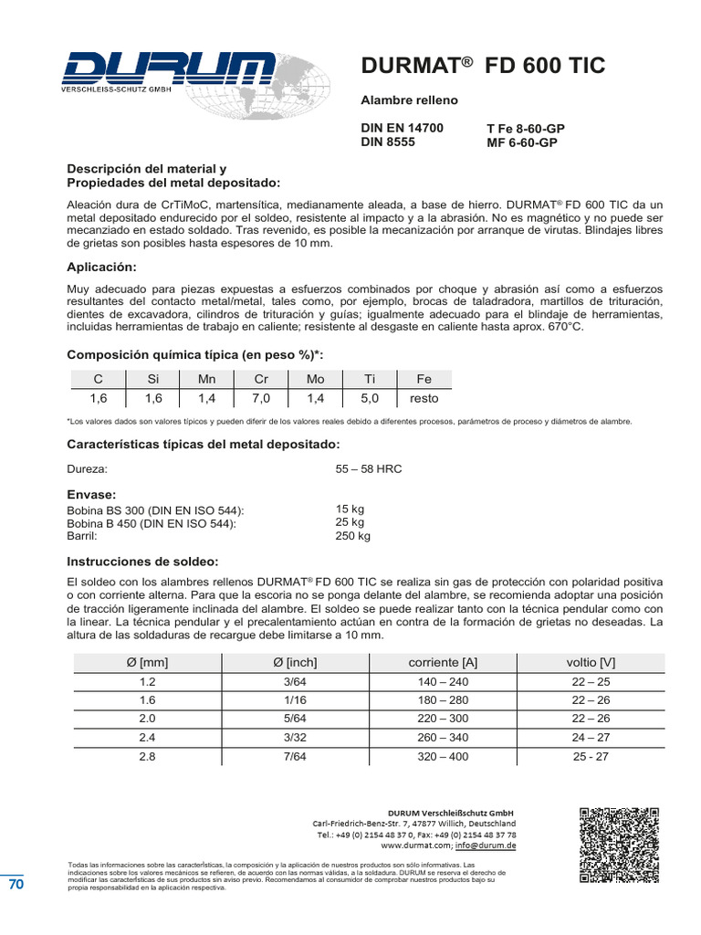 Durmat 600 Tic | PDF | Perforar | Cable