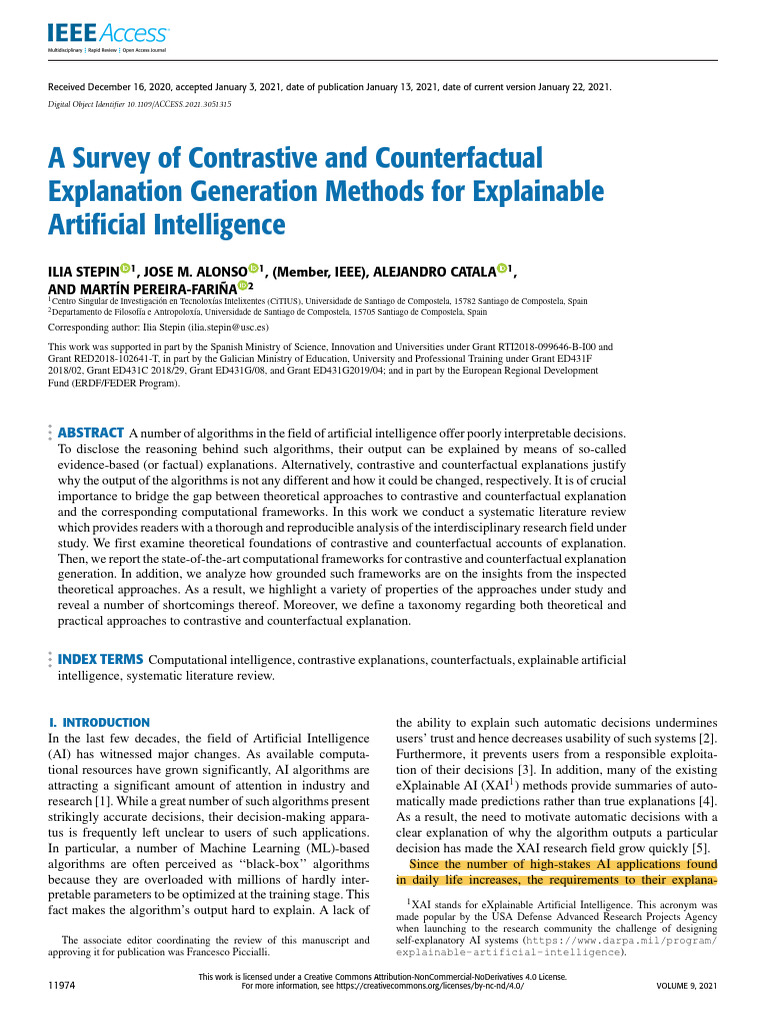 A Survey of Contrastive and Counterfactual Explanation Generation Methods For Explainable ...