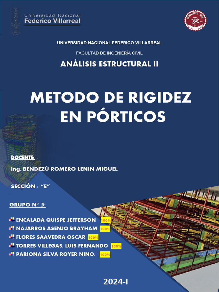 Método de Rigidez en Pórticos Estructurales | PDF | Rigidez | Análisis ...