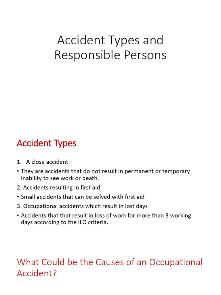 2-) Accident Types and Responsible Persons | PDF | Occupational Safety ...