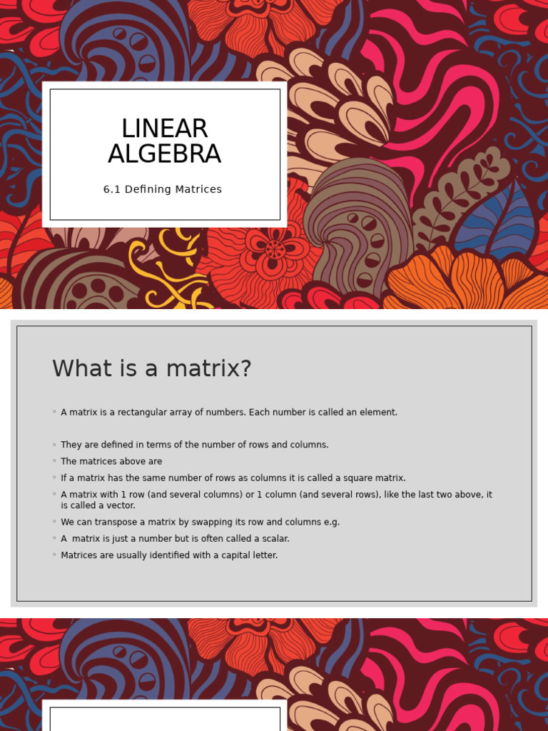 05 Linear algebra | PDF | Eigenvalues And Eigenvectors | Matrix (Mathematics)