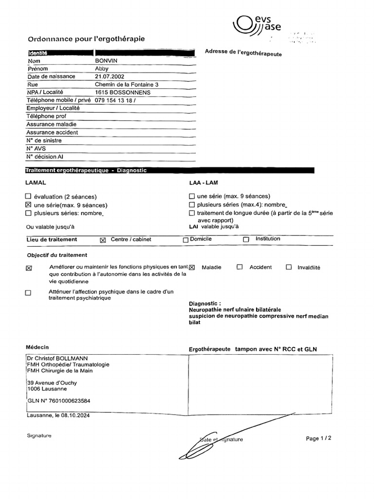 Ordonnance Ergo (Fusionné) | PDF