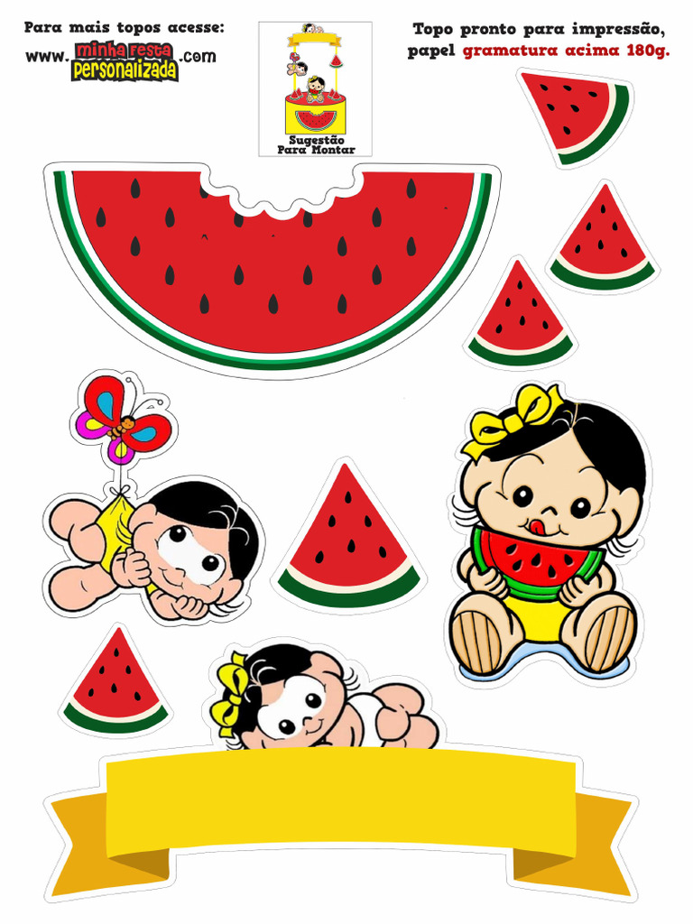 Topo de Bolo Magali Modelo 03 | PDF