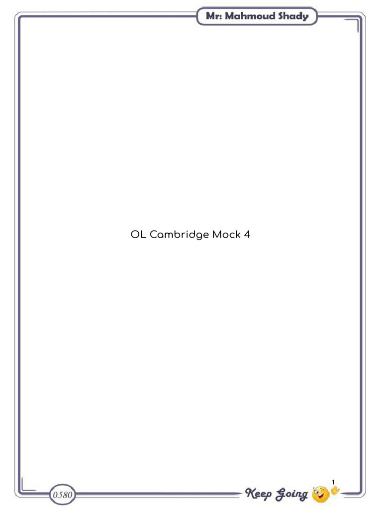 OL Cambridge Mock 4 | PDF