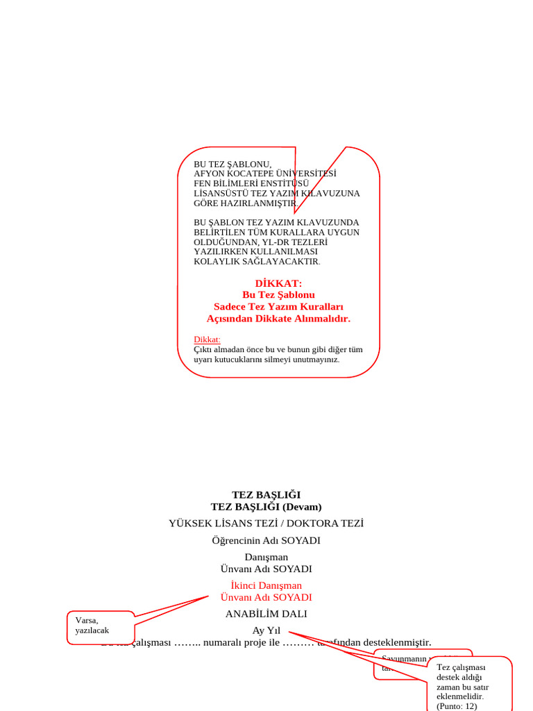 Tez Word Sablon 2020 - WEB - Icin 2 1 2 | PDF