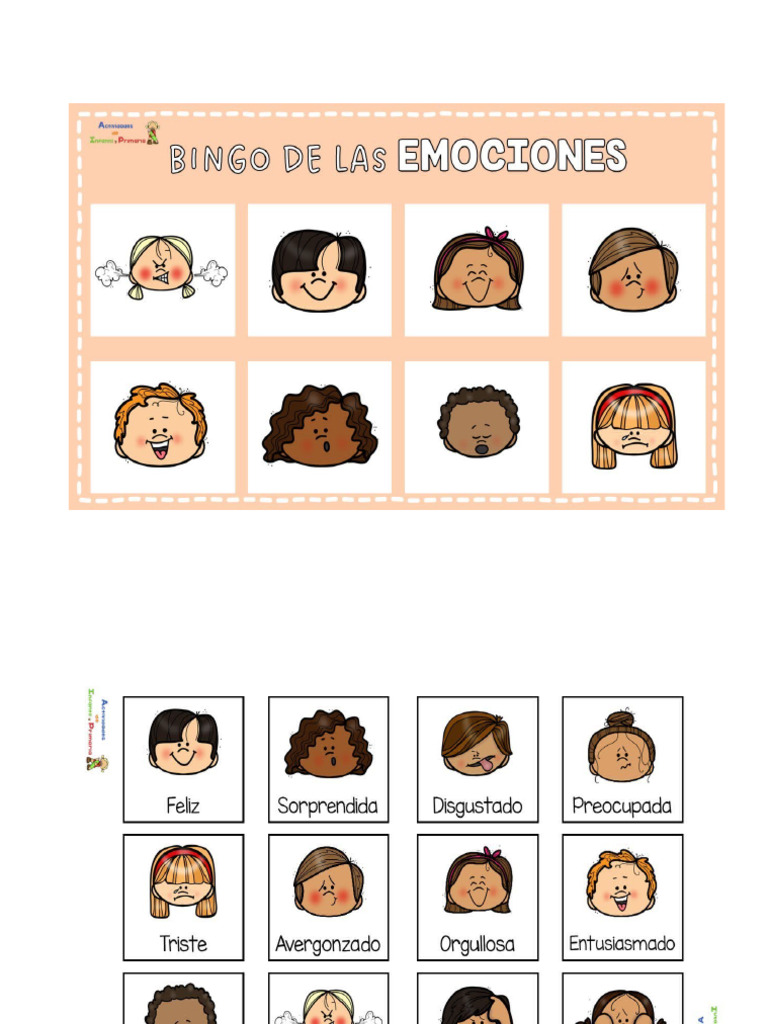 Bingo de Las Emociones | PDF
