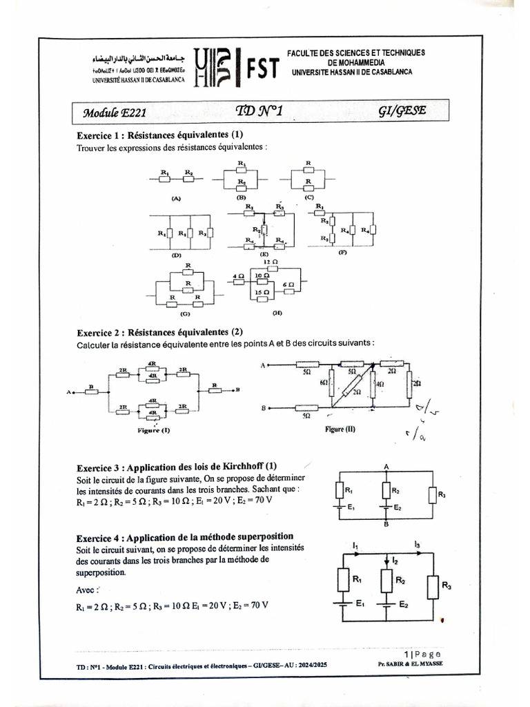 Circuit Electrique | PDF