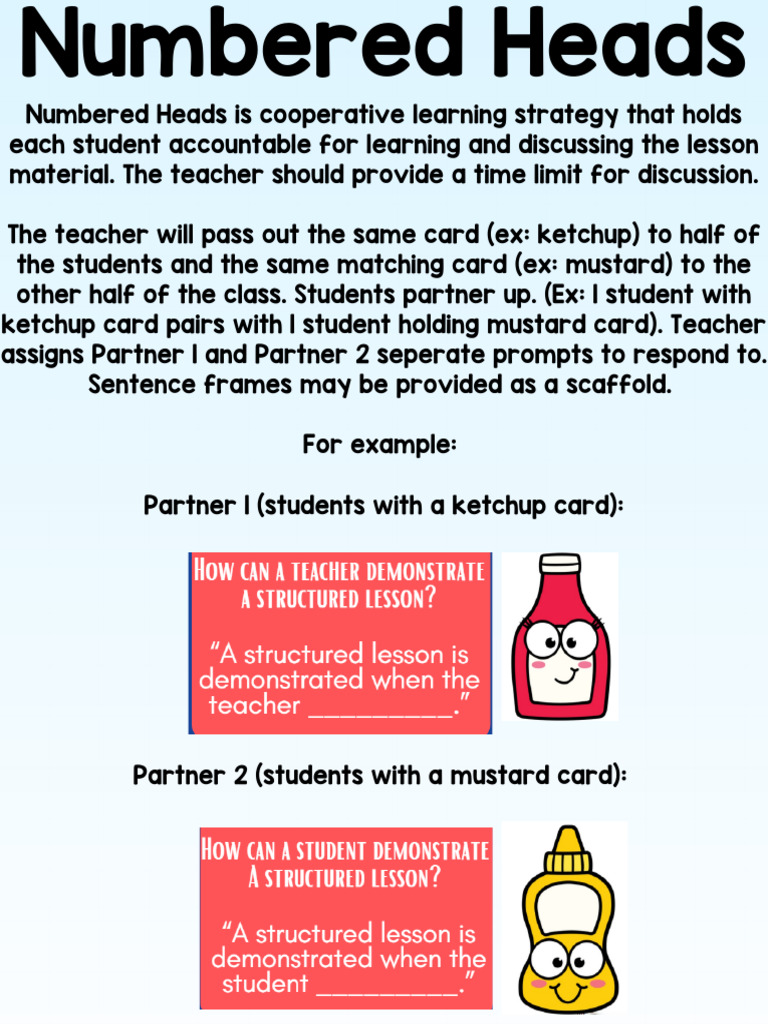 Numbered Heads Partner Cards | PDF