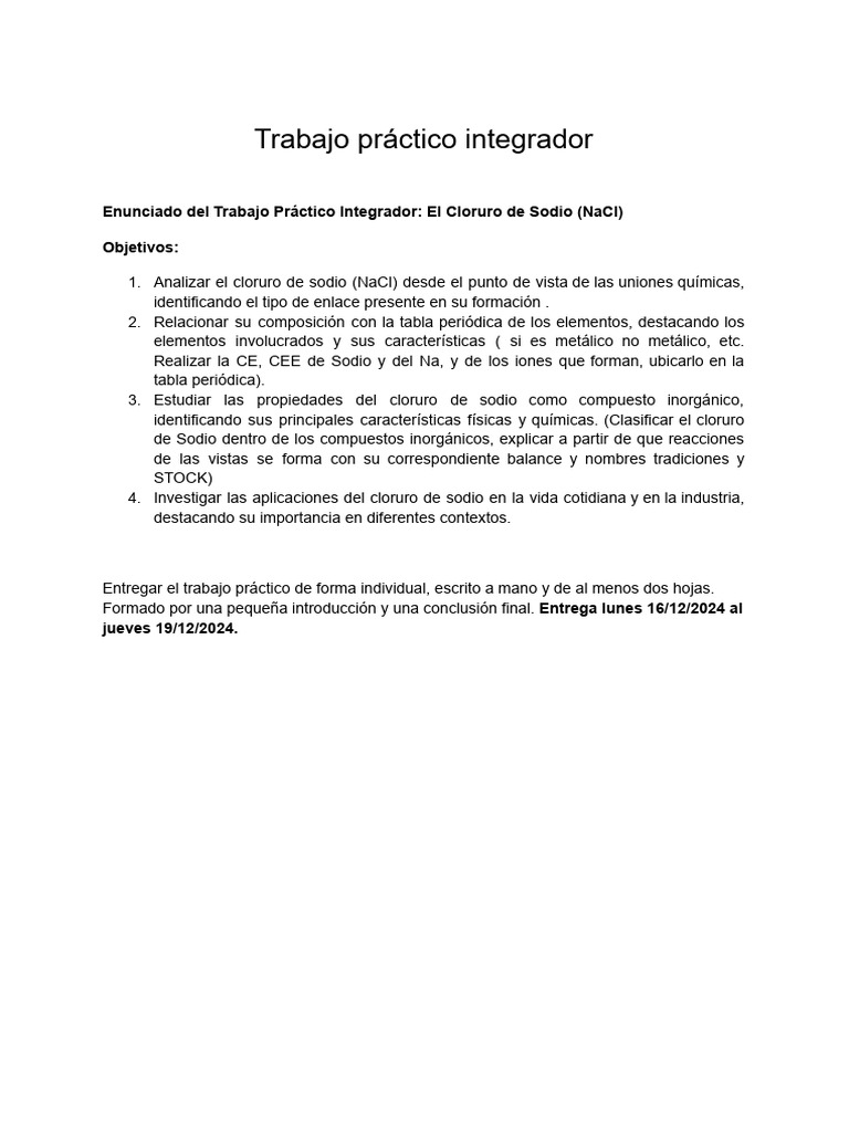 Trabajo Práctico Integrador | PDF