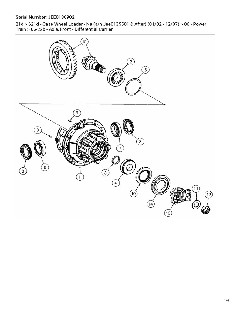 06 22b Axle Front Differential Carrier | PDF | Axle | Machines