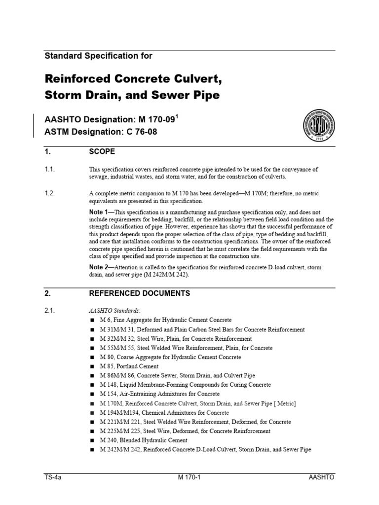 Aashto M170 | PDF | Concrete | Cement