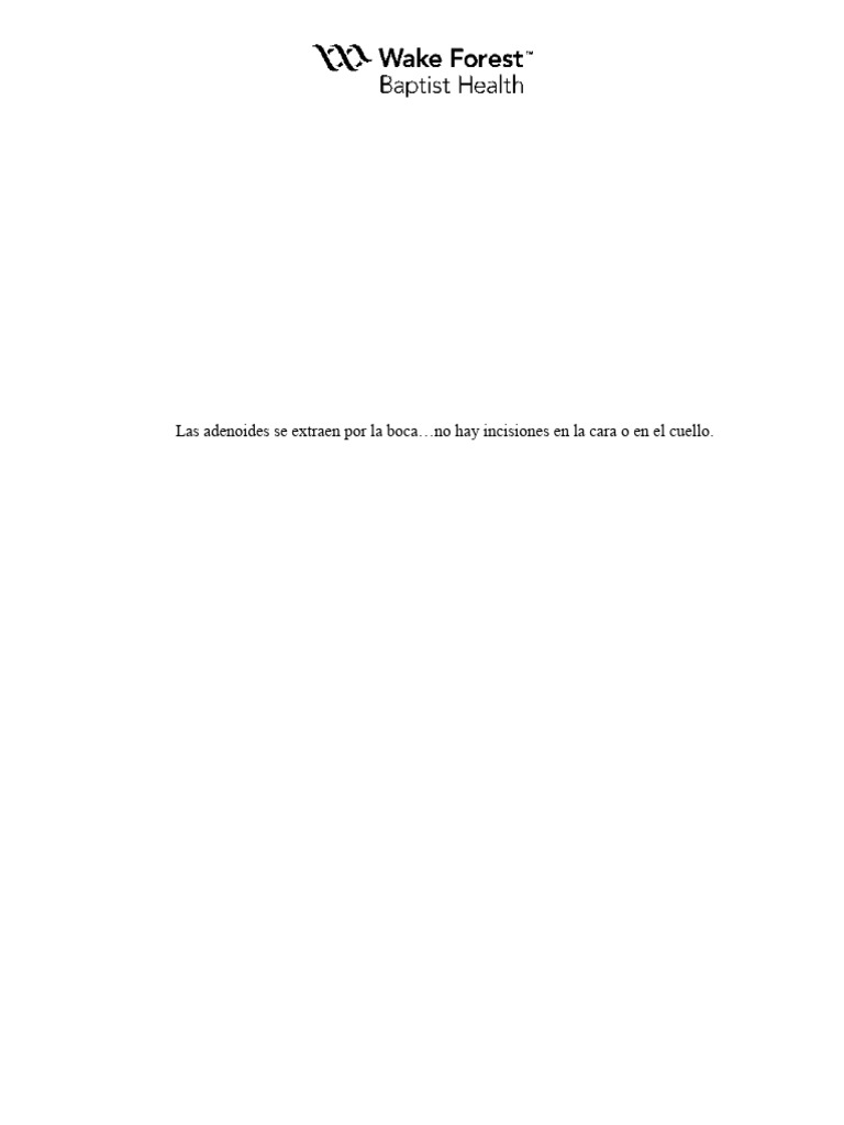Adenoidectomy Spanish Pdf Anestesia Cirugía