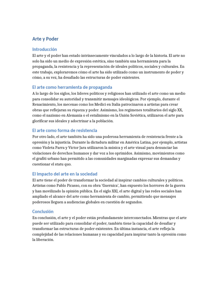 Arte y Poder Terminale | PDF