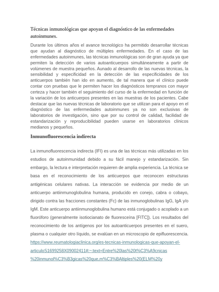 Técnicas Inmunológicas Que Apoyan El Diagnóstico de Las Enfermedades ...