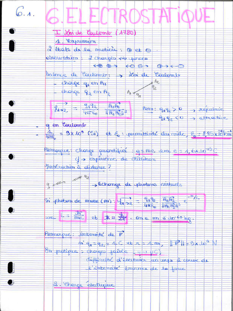 6. Electrostatique | PDF