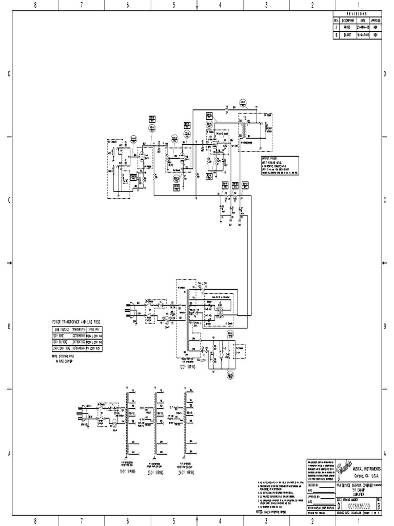 Fender 57 Champ Schematic Rev B | PDF