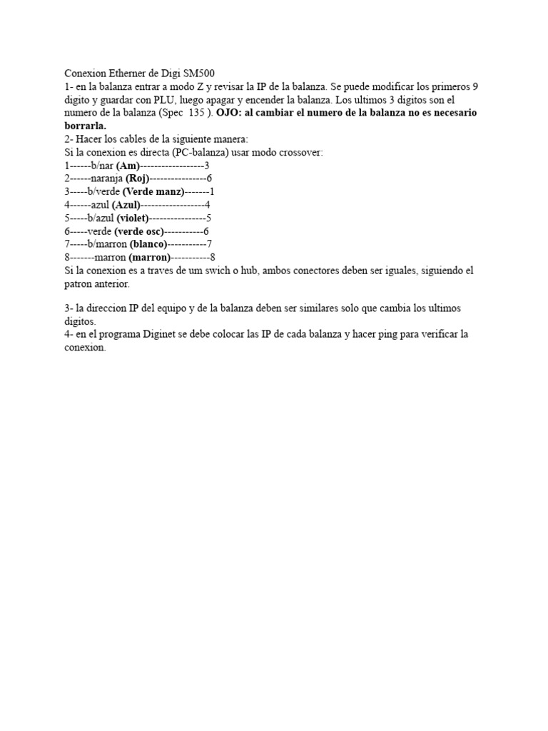 Conexion Ethernet SM500 | PDF